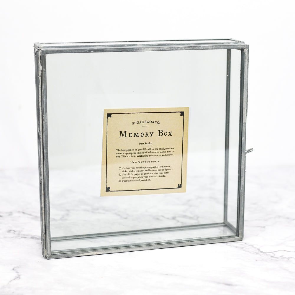 Glass and Zinc Memory Box by Sugarboo & Co - Linabella