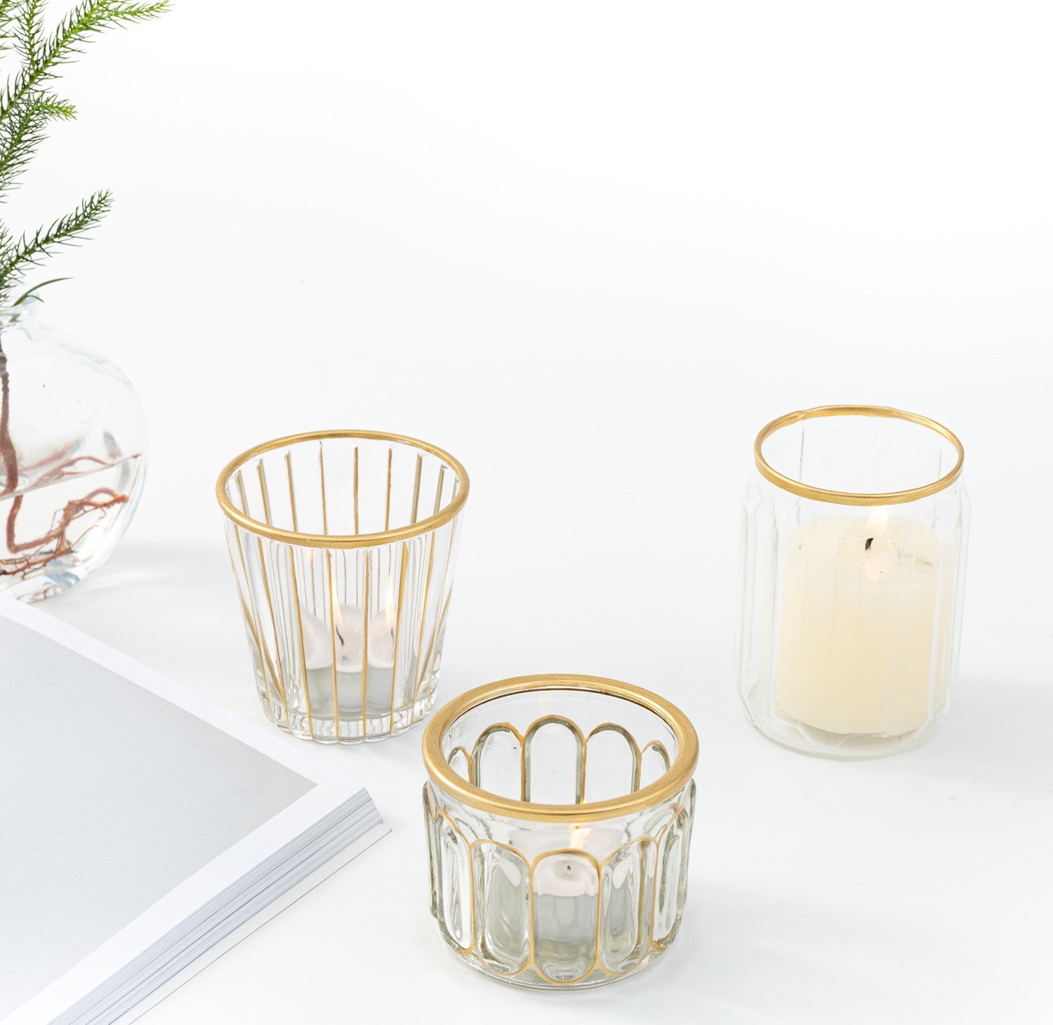 Glass Tealight Holder - Multiple Styles - Linabella