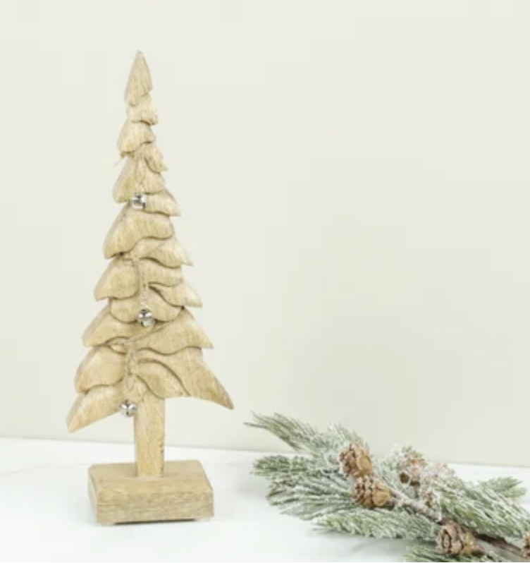 Carved Mango Wood Decor Piece - Linabella