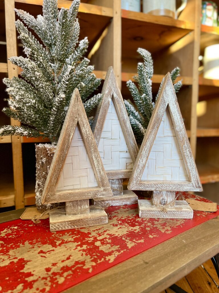 Modern Trio of Wooden Trees - Linabella