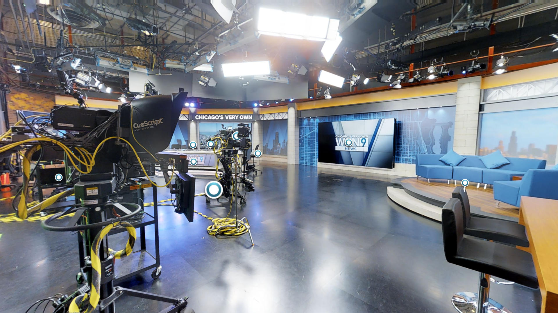 3D Visualization of WGN TV News Studio 2